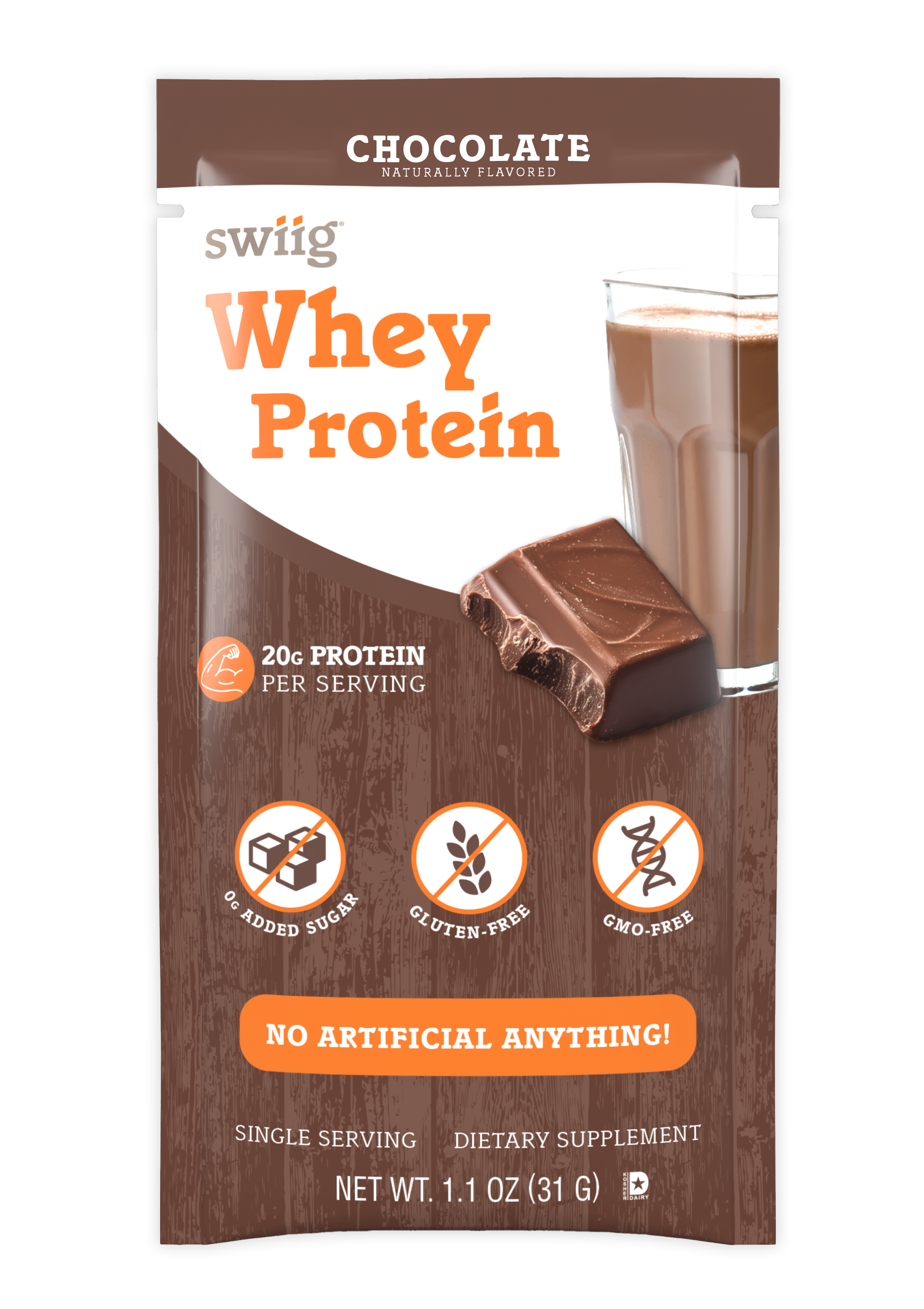 swiig Single Serve Whey Chocolate 10pk