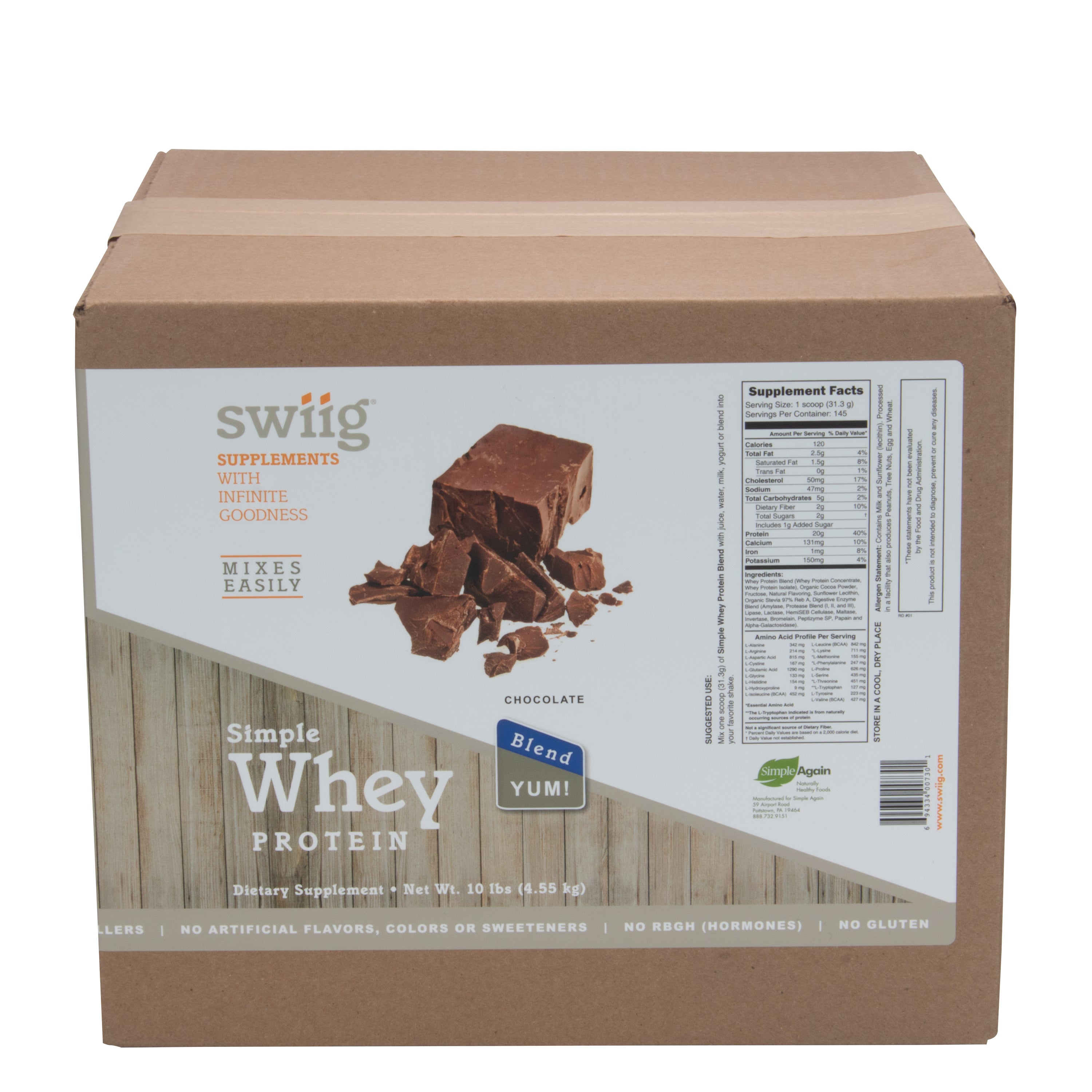 Simple Whey Chocolate Blend (No Sugar Added) – swiig