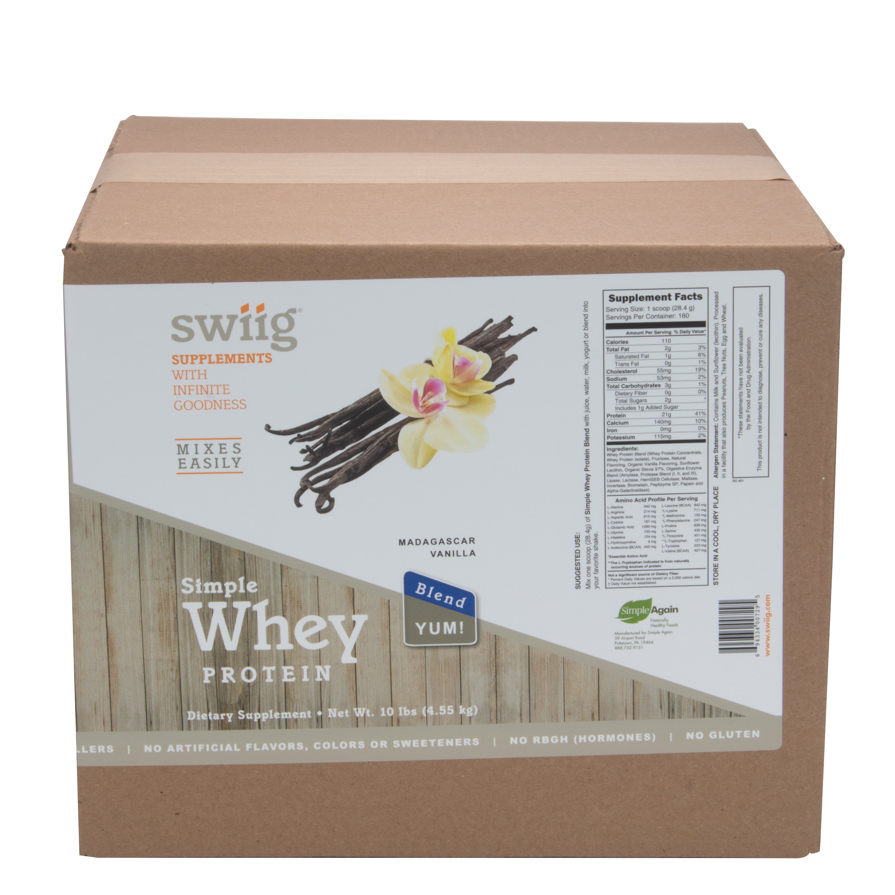 Simple Whey Vanilla Blend (No Sugar Added) – swiig