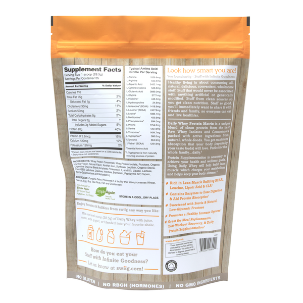Vanilla Daily Whey Protein Matrix – swiig